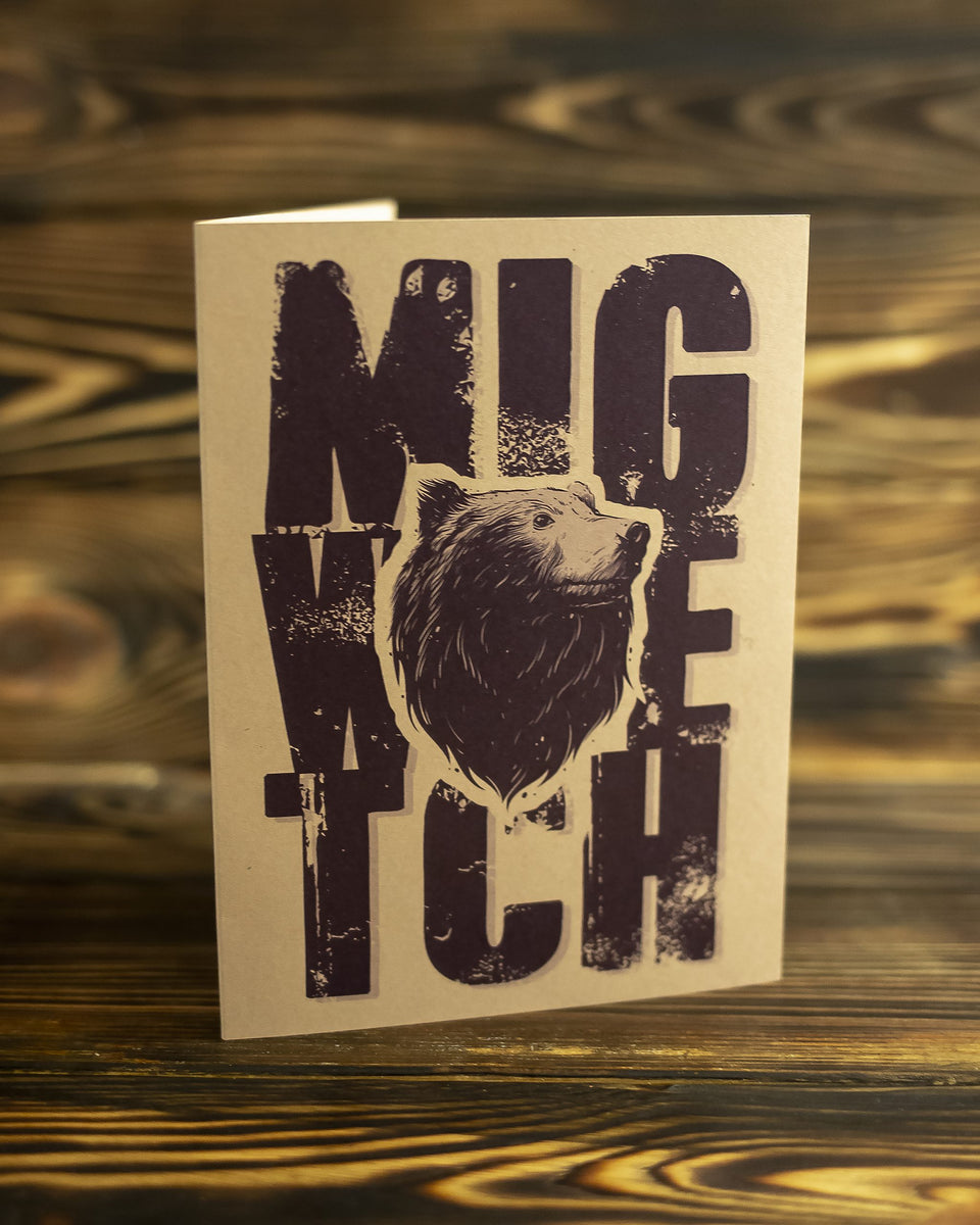 Migwetch (Thank You) Card - Mko (Bear) – Potawatomi Gift Shop